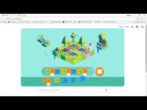 Google Doodle Celebration of 50 Years Kids Coding Game play...Full...