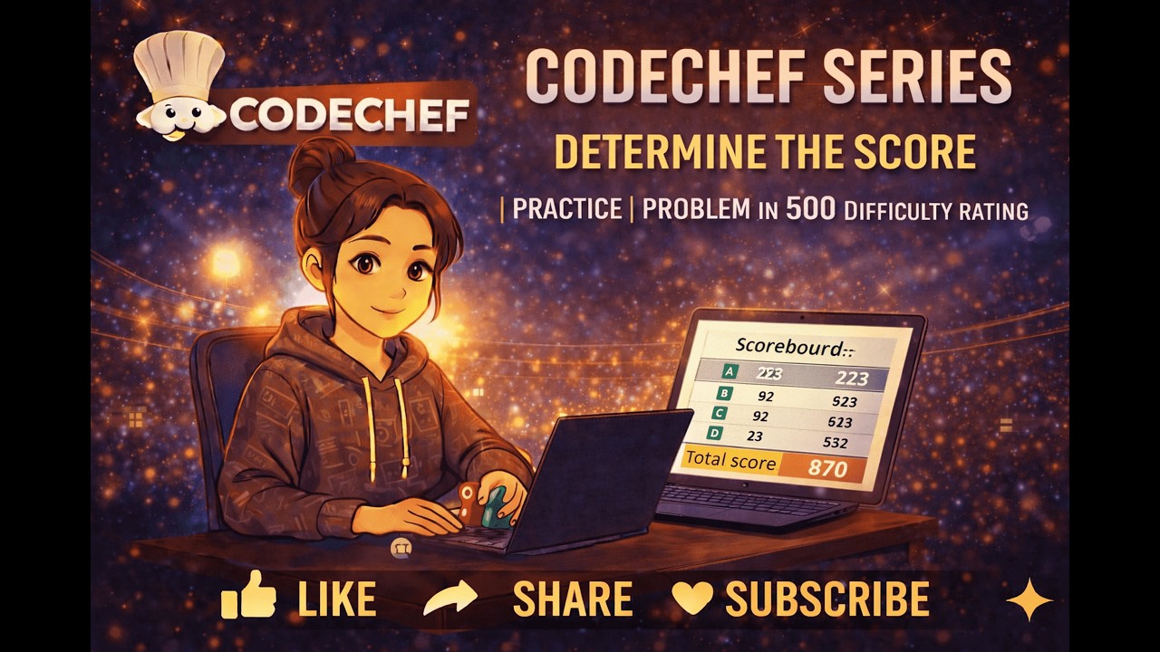 Determine the Score | CodeChef Problem Solution | 500 Rating | Competitive Programming