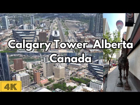 Virtual video of Calgary tower Alberta in 4k sky 360 #canada #calgary