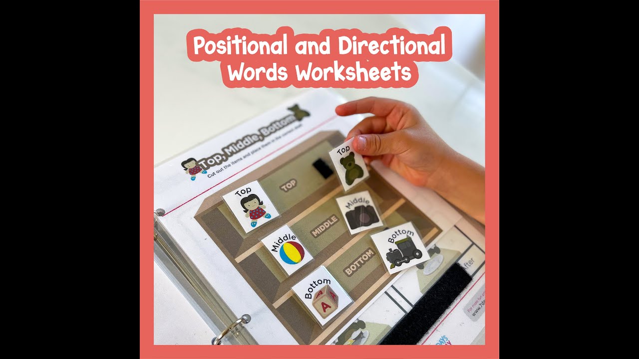 Positional and Directional Words Worksheets