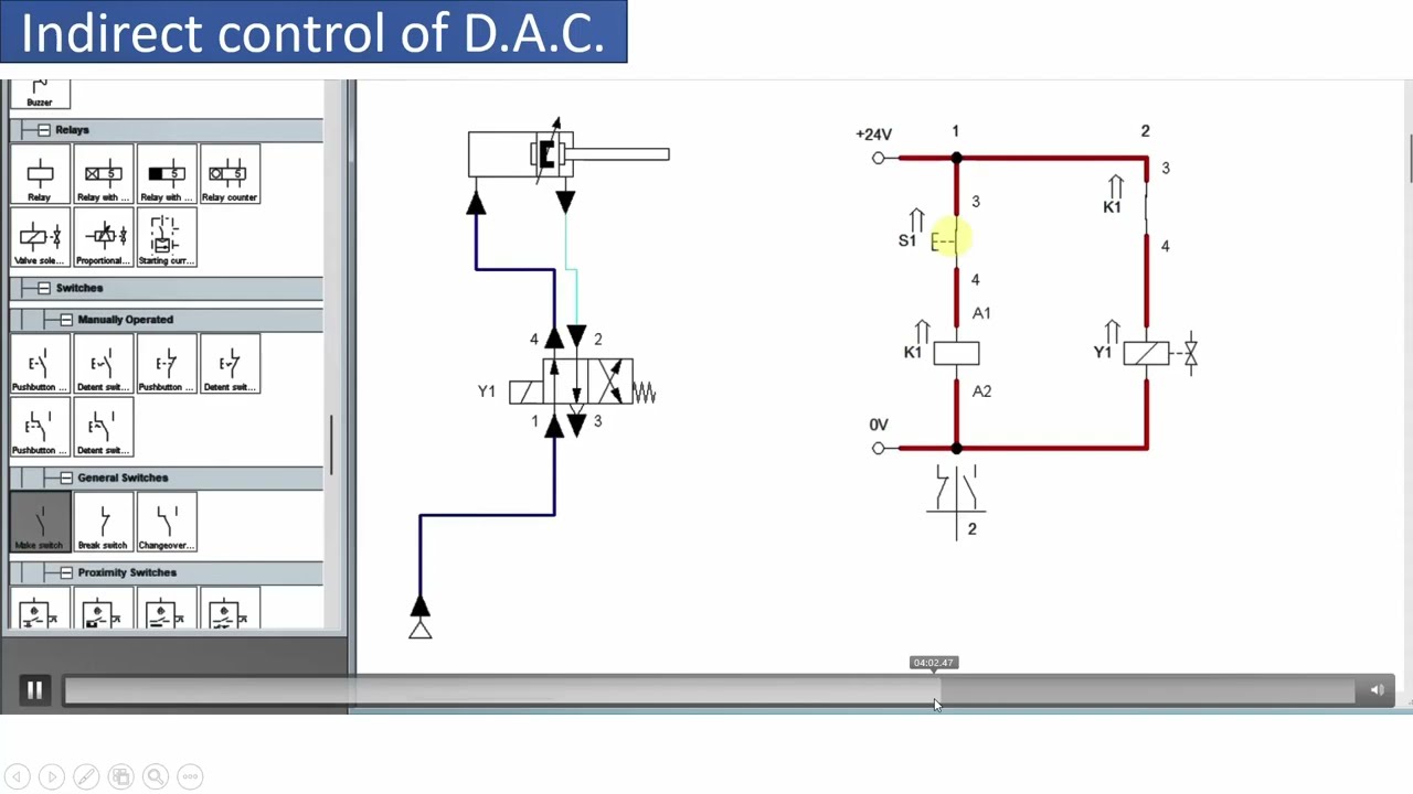 Electro Pneumatic circuit Simulation using FESTO FluidSim software - Part 2
