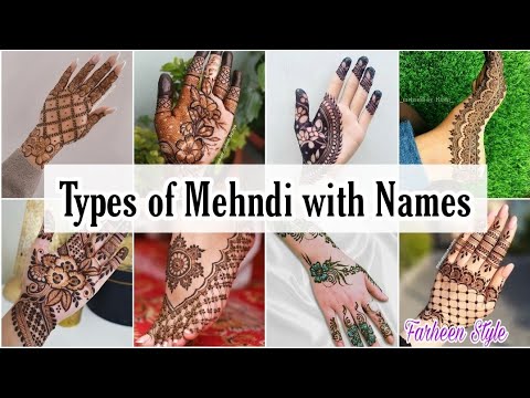 Types of Mehndi with names/latest mehndi designs/mehndi design name/simple mehndi/Farheen Style