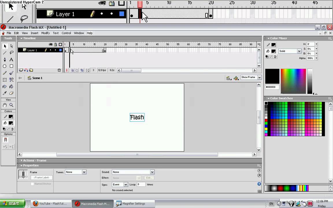 Flash MX Tutorial Motion And Shape Tweens