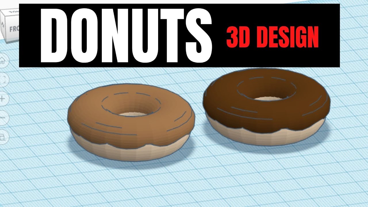 TinkerCAD - Tutorial for Beginners - How to 3D Design Donuts, Doughnuts or Bagels