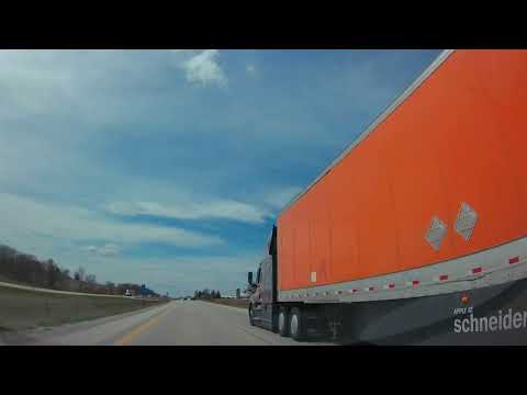 4K Dash Cam - Interstate 94 West Johnson Creek Wisconsin Area On A Spring Morning In April 2025