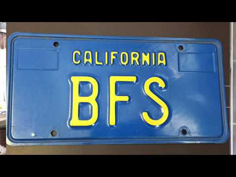 What does "BFS" stand for on this old California license plate??