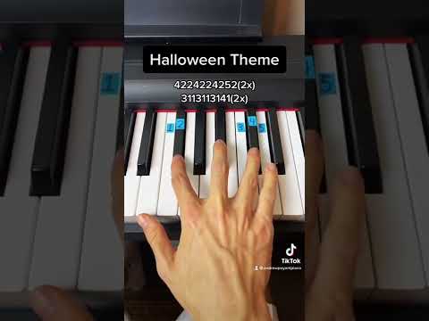 Halloween Theme easy piano tutorial!