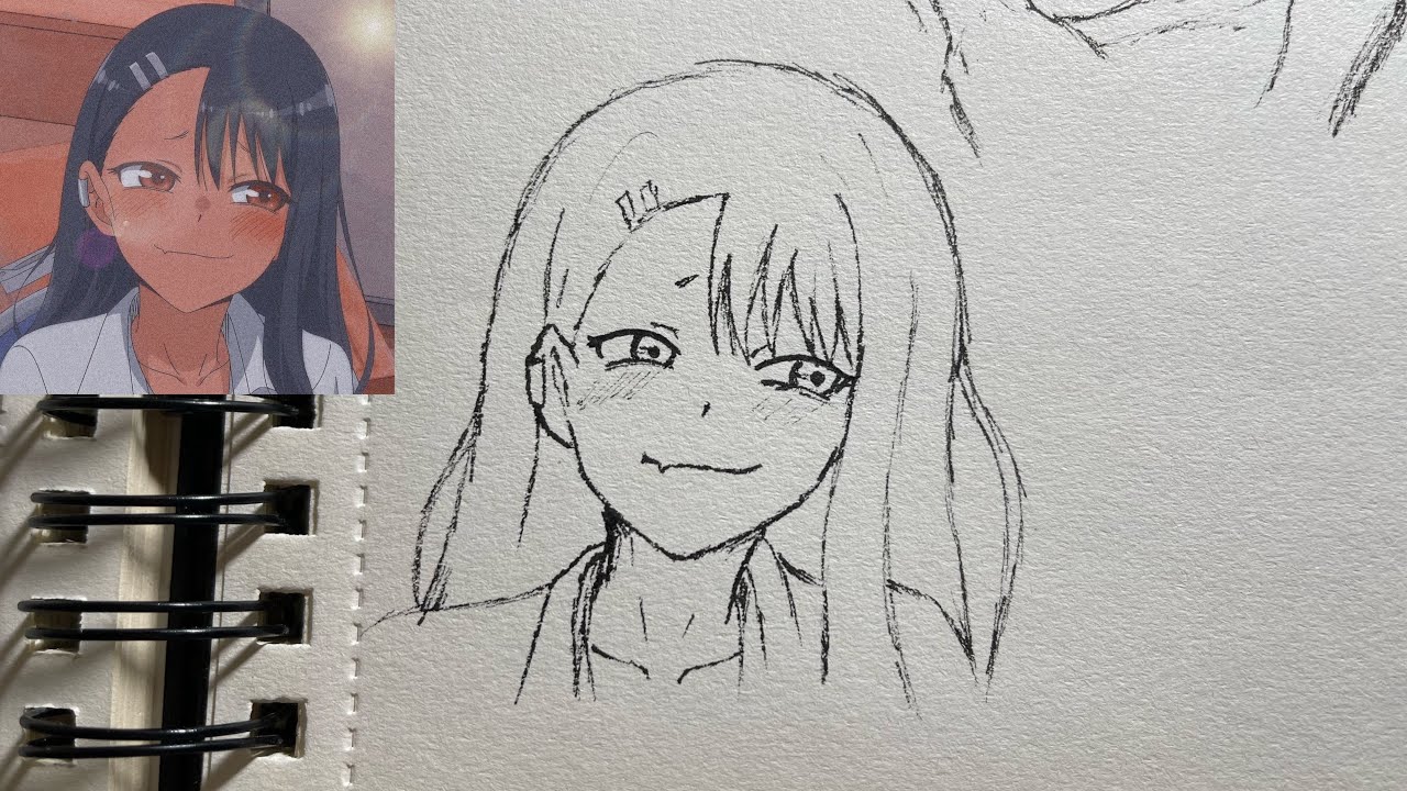 Drawing anime girl | How to draw Nagatoro in 5 minutes step by step | Anime drawing