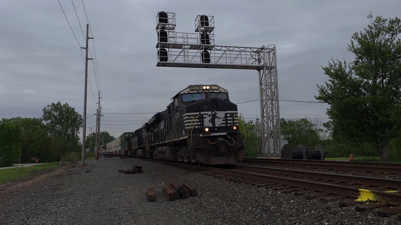 NS ES44AC #8039, AC44C6M #4635, & AC44C6M #4354 WB @ Millbury w/ NS Intermodal Train 27G | 5/17/25 |