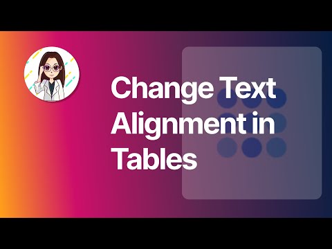 How to Change Text Alignment in Table with Paligo