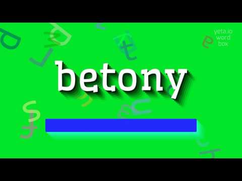 How to say "betony"! (High Quality Voices)