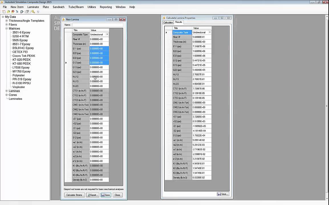 Creating and Managing Materials in Simulation Composite Design 2015