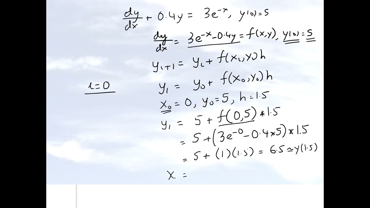 Chapter 08.02: Lesson: Euler's method of Solving ODEs: Applications