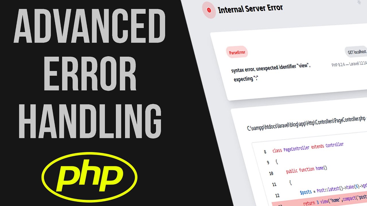 Advanced Error handling in PHP | set_exception_handler function | Quick Programming Tutorial
