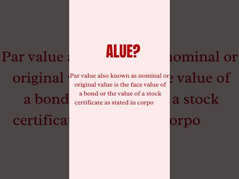What is Par value? | What is Non Par value | Learn stock market | #youtube #youtubeshorts #gsm #psx