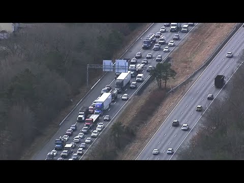 Raw Video: Wrong-Way Crash On 495 In Lawrence Shuts Down Northbound Side Of Highway