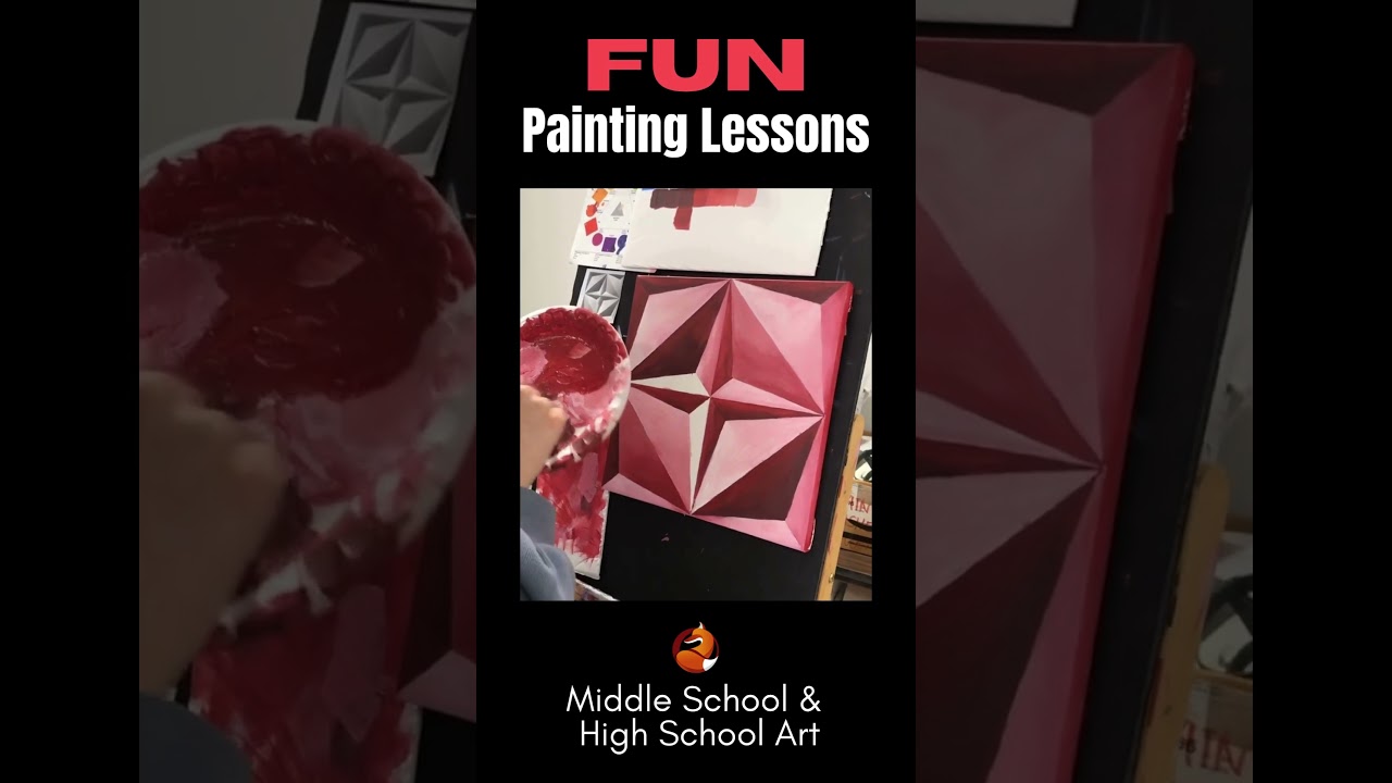 Fun Painting Lessons for Middle School and High School Art (Kids love this project and it delivers!)