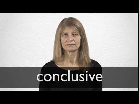 CONCLUSIVE definition and meaning | Collins English Dictionary