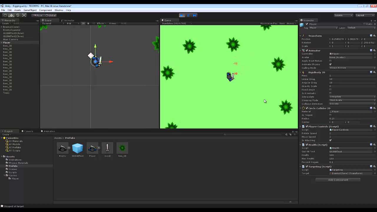 Unity 2D Top Down RPG Preview 1