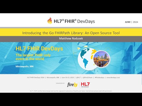 Matthew Rodusek - Introducing the Go FHIRPath Library: An Open Source Tool | DevDays 2024