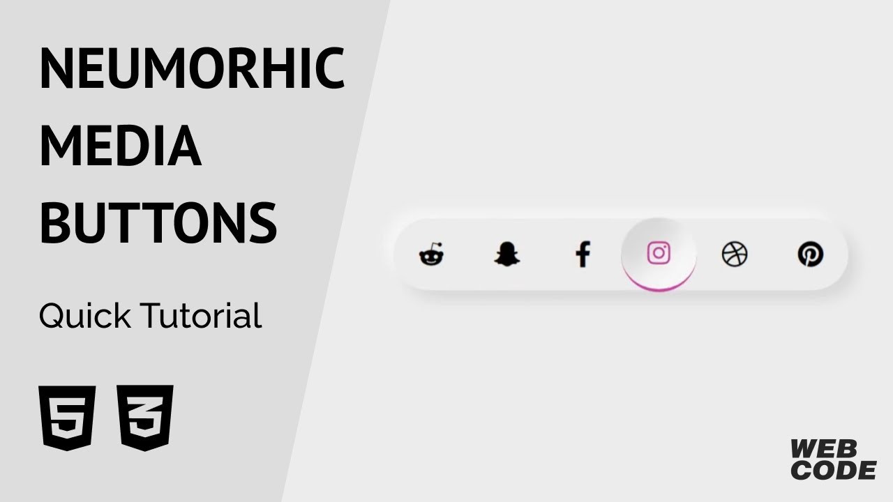 Neumorphic Social Media Buttons HTML/CSS (Quick Tutorial).