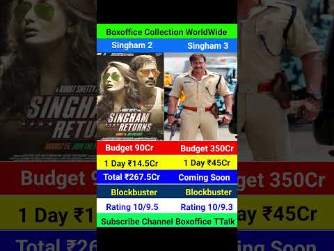 Singham 2 Vs Singham 3 Movie Box office Comparison World Wide Collection