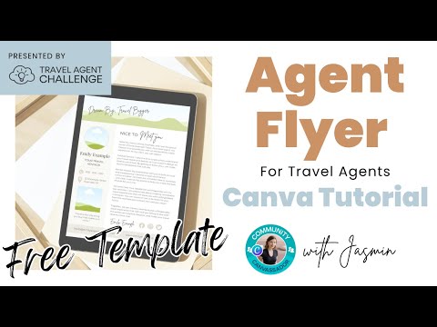 Travel Agent Flyer - Canva Tutorial with Free Canva Template