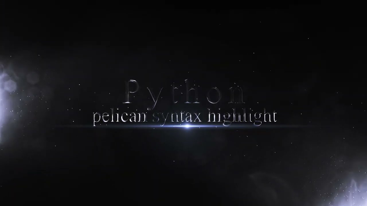 Python - Pelican syntax highlight