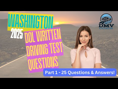 2025 Washington DOL Written Driving Permit Test Study Guide - Part 1
