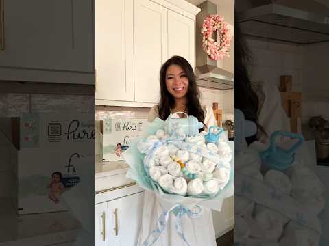DIAPER BOUQUET TUTORIAL! #amazonfinds #diycrafts #babygift