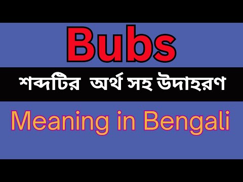 Bubs Meaning In Bengali /Bubs mane ki