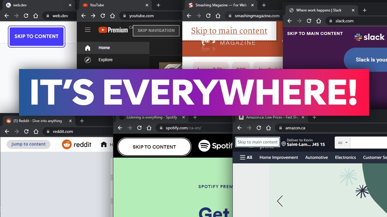 Most sites have a skip-to-main link, and yours should too!