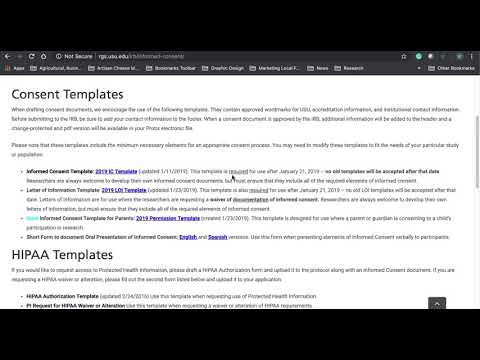 USU IRB Consent Form Template Information