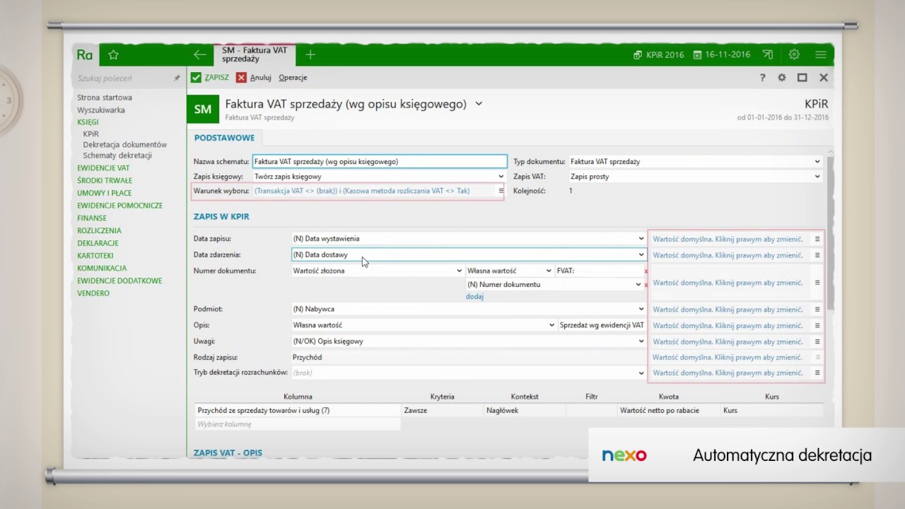 Rachmistrz nexo - obsługa uproszczonej księgowości