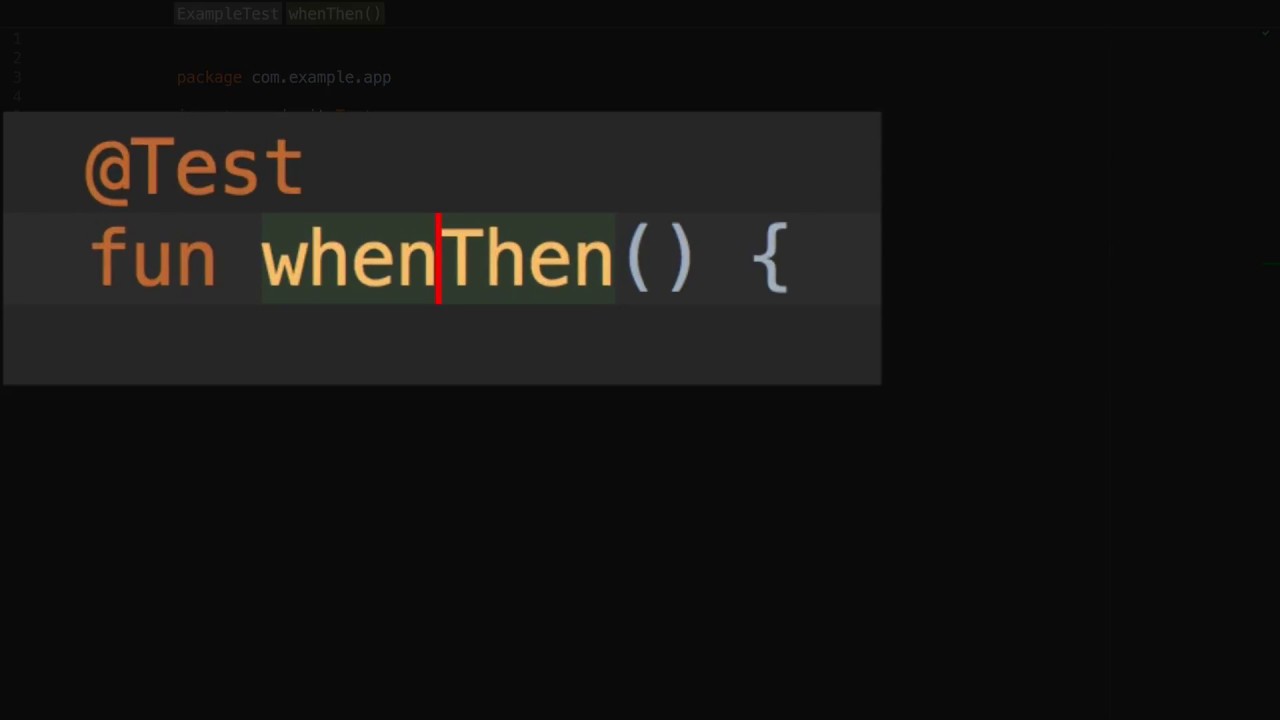 Live Templates for Unit Test