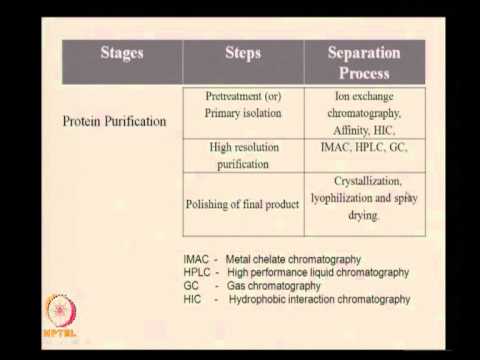 Downstream Processing - Biotechnology Engineering Video Lecture ...