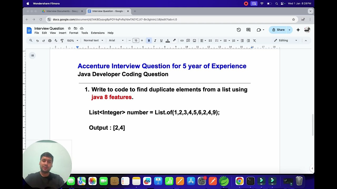 Accenture Interview Coding Question | find duplicate using java 8 features