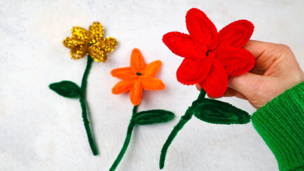 Insanely Cute DIY PIPE CLEANER FLOWERS