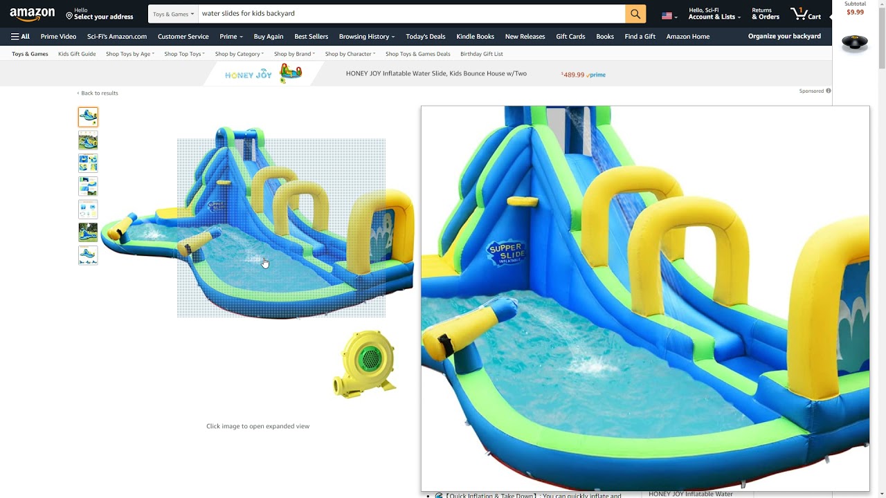 Looking at INSANE Water Slides on amazon...