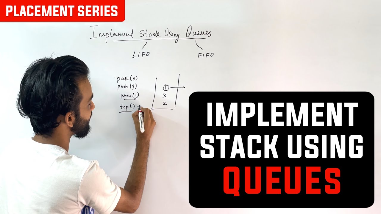 Stack Implementation using a Single Queue