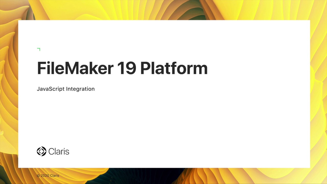 FileMaker 19: JavaScript integration