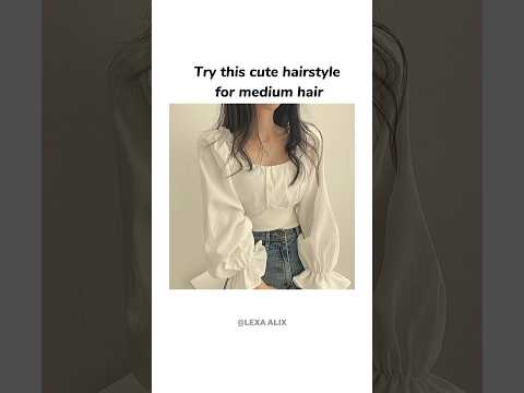 Hairstyle for medium hair! #hairstyle #aesthetic #tutorial #hair #shorts #trending #yt #reels #fyp