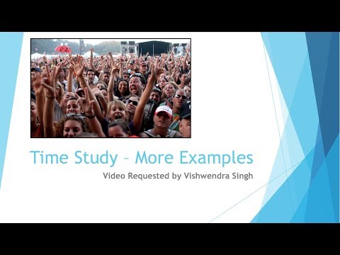 Beginning Engineers Time Study Examples