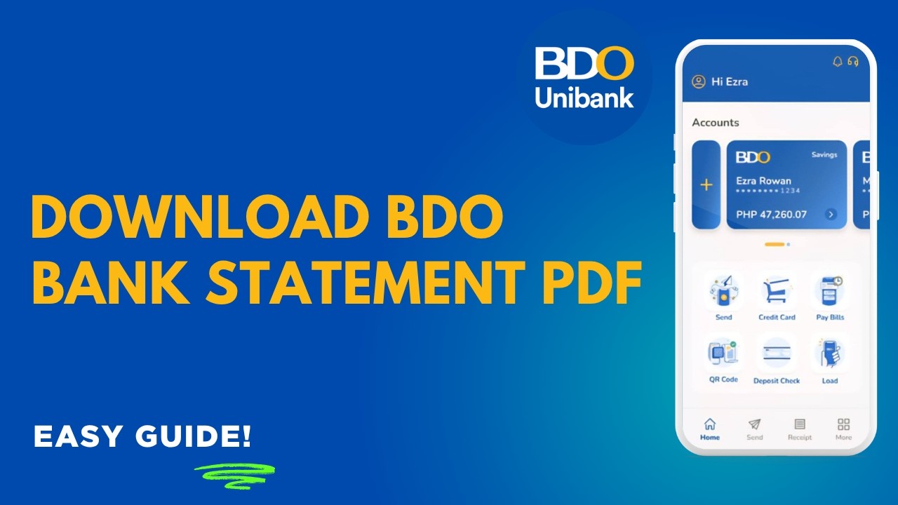 How to Download a BDO Bank Statement in PDF