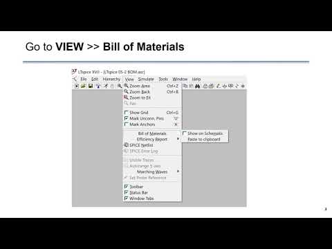 LTspice Tutorial for Beginners: Bill of Materials BOM