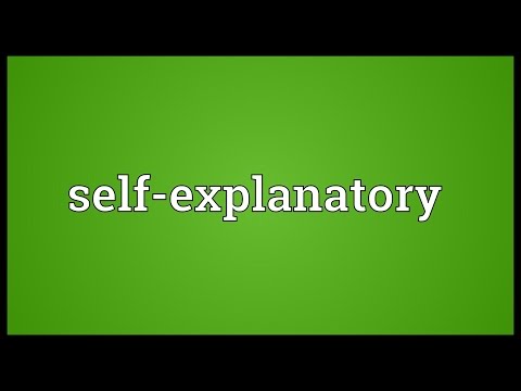 Self-explanatory Meaning
