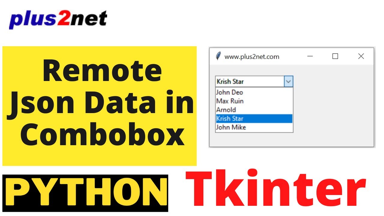 Json data from remote server as options of Combobox in Tkinter window
