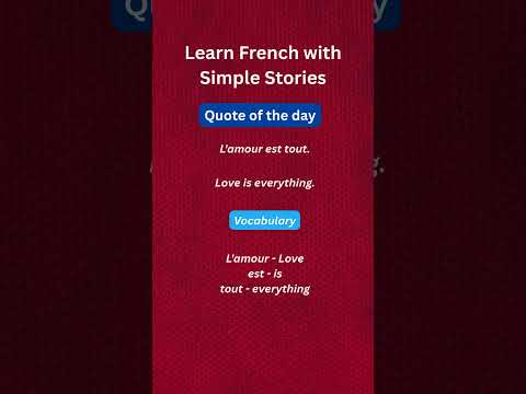 L'amour est tout â¤ď¸ | Daily French Quote #LearnFrench, #FrenchQuote, #FrenchForBeginners