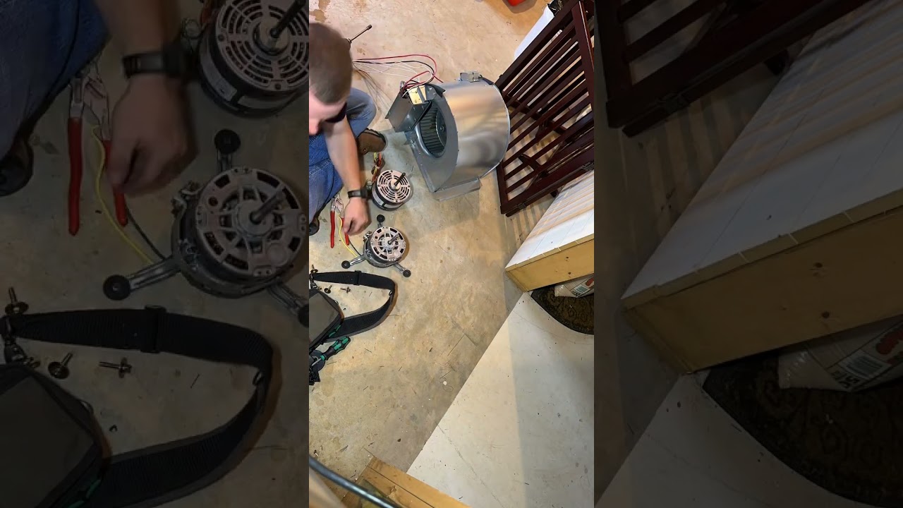 Replacing an HVAC blower motor! #tools #hvac #skilledtrades