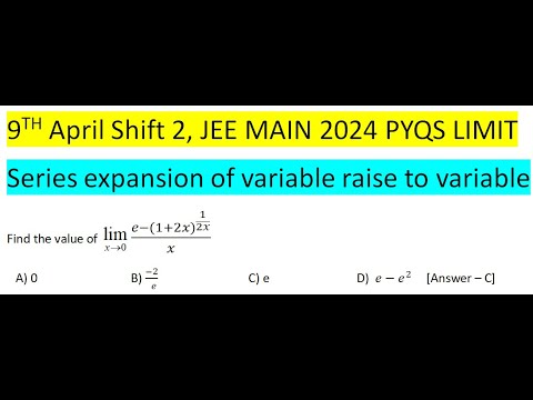 Find the value of lim x tends to 0 (e-〖(1+2x)〗^(1/2x))/x A) 0 B) (-2)/( e) C) e D) e-e^2